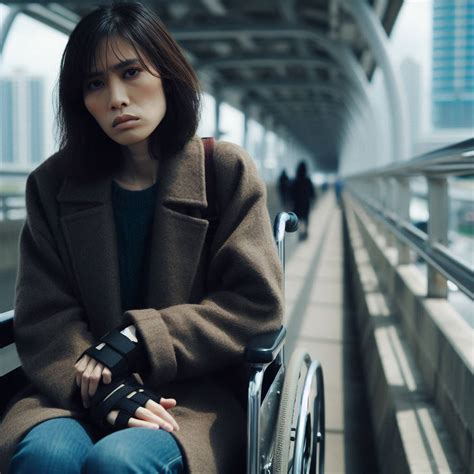 Quadriplegic Woman Commuting On An Overpass By Old Hous On Deviantart