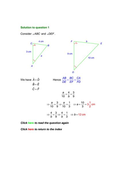 SOLUTION Igcse Similarity Studypool