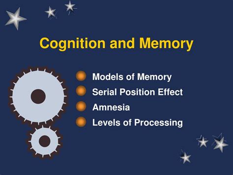 PPT Cognition And Memory PowerPoint Presentation Free Download ID