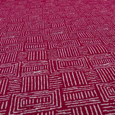 Piccadilly Collection Gingham Pattern Woven Upholstery Pink Chenille F