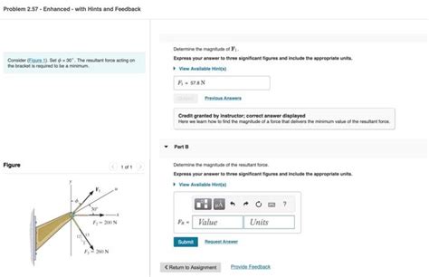 Solved Determine The Magnitude Of F1 Considec Elgure 1