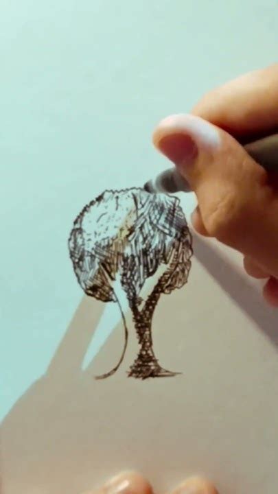 Как нарисовать дерево деревья дерево рисование Drawing Art Peinture Sketch Draw