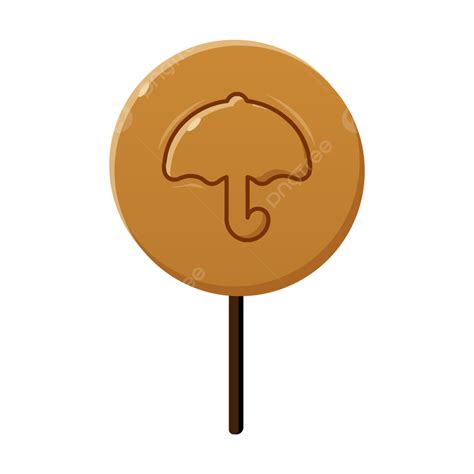 Dalgona Candy Vector Png Images Umbrella Shaped Dalgona Sugar Candy