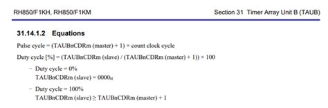 Pwm Data Register Value Forum Rh850 And Rl78fx Mcu Renesas