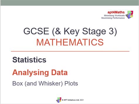 Apt4maths Box And Whisker Plots Powerpoint For Gcse Maths Lesson 7 Of 7 On Analysing Data