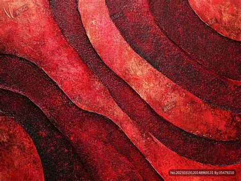 Ai创作图抽象 红色 艺术 绘画 图案 纹理 曲线 波浪 背景 现代 当代 艺术家 油画 颜色 暖色调 情感 活力 动态 昵图网