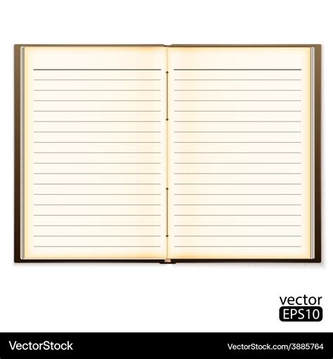 Vintage Open Notebook Royalty Free Vector Image
