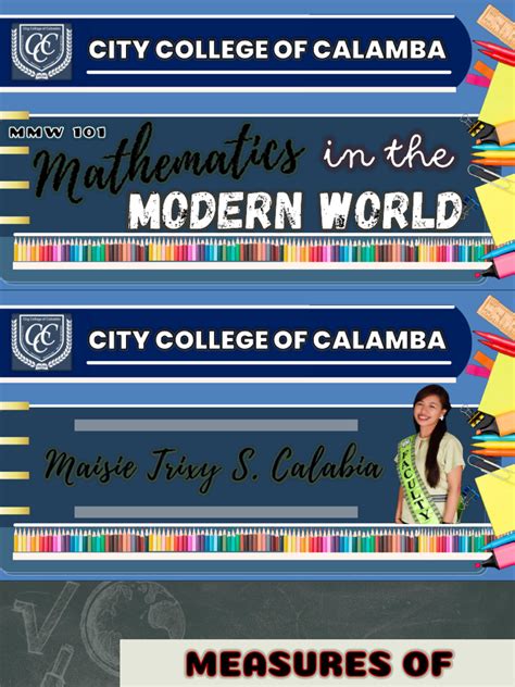 Mmw 101 Lesson 8 Measures Of Central Tendency Pdf Arithmetic Mean Mode Statistics