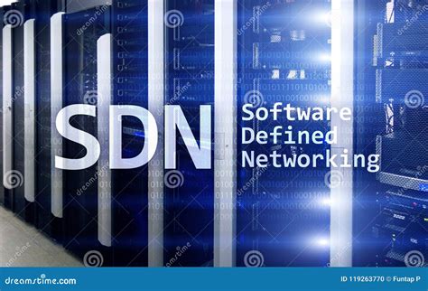 Sdn Software Defined Networking Concept On Modern Server Room