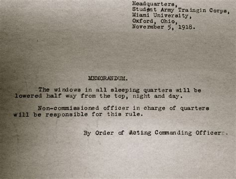 Funny And Interesting Memo From The Babe Army Training Corps Acting Commander At Miami