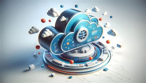 3d Flat Icon As Cloud Computing Core The Core Of Cloud Computing Depicted With Digital Elements