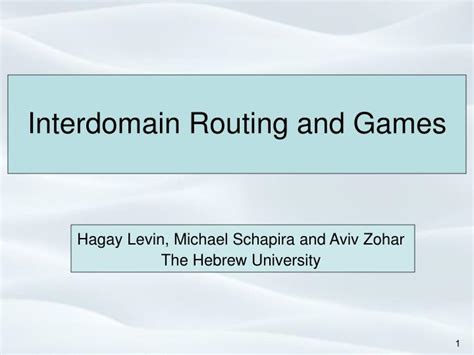 Ppt Interdomain Routing And Games Powerpoint Presentation Free