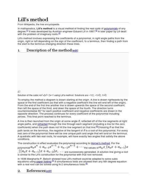 Lills Method Pdf Algebra Teaching Mathematics