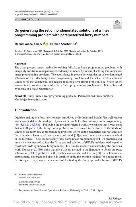 on generating the set of nondominated solutions of a linear programming problem with