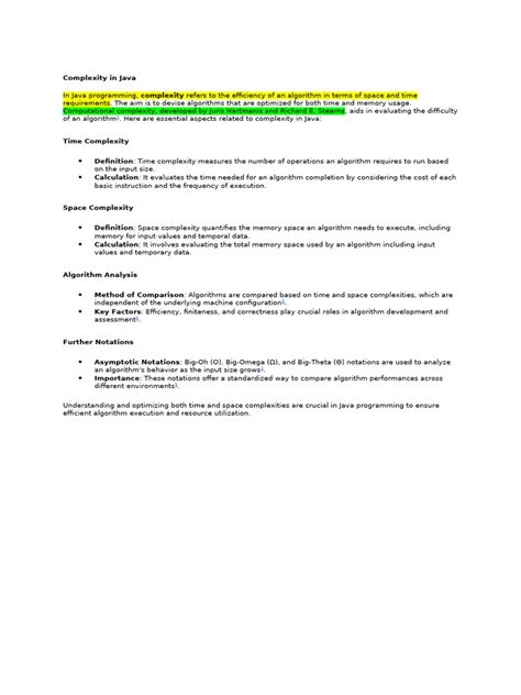 Complexity In Java Pdf