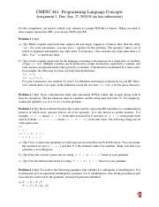 Hw3 461 Pdf CMPSC 461 Programming Language Concepts Assignment 3