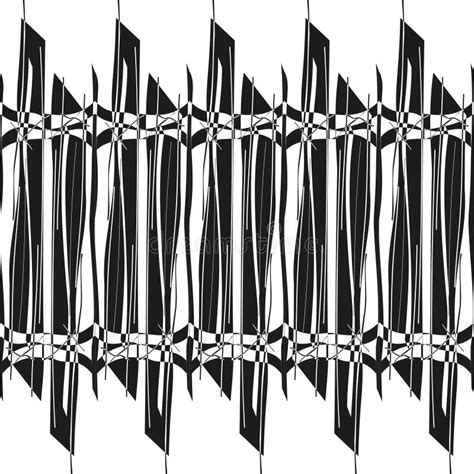 Fence Shape Icon Vertical Sharp Bars Abstract Black Form Vector Design Figure Stock
