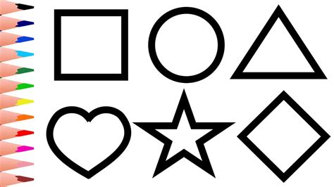 Раскраска для детей ФИГУРЫ Мультик Раскраска Учим цвета Youtube