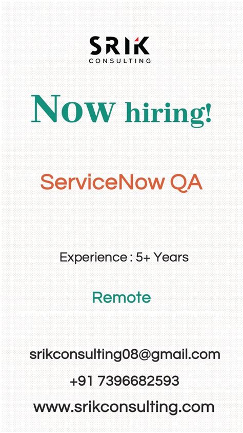 Srik Consulting Services Pvt Ltd On Linkedin Servicenowdevelopers