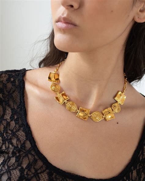 Squiggle Necklace Gold Plated Hipuckerbuttpepperbase