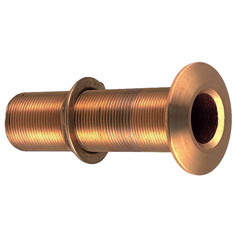 Perko 34 Thru Hull Fitting Wpipe Thread Bronze Extra Long Max Hull