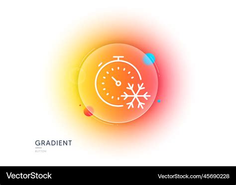Freezing Timer Line Icon Ac Cold Temperature Sign Vector Image