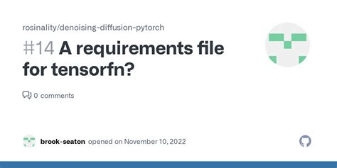 A Requirements File For Tensorfn Issue 14 Rosinality Denoising