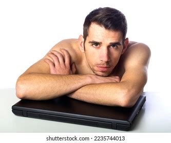 Naked Man At Computer Images Stock Photos Vectors Shutterstock