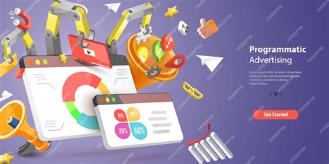 Premium Vector 3d Vector Conceptual Illustration Of Programmatic Advertising