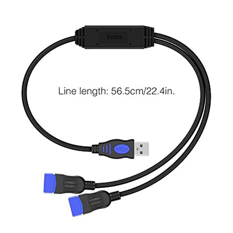 Andtobo Usb Splitter Usb 20 Y Splitter Charger Cable 1 Male To 2