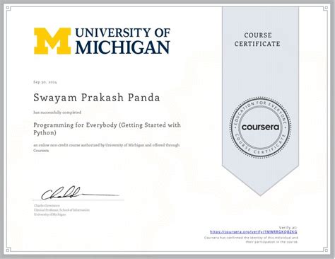 Swayam Prakash Panda On Linkedin Python Vitbhopal Coursera