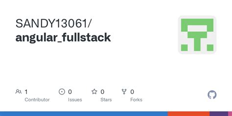 Github Sandy13061angularfullstack