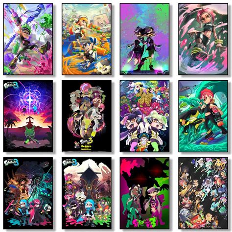 Splatoon Poster Video Game Cool Posters Hd Print Cartoon Canvas