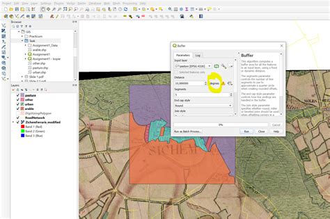 I Cant Buffer My Shapefile Properly Because The Unit Is In Degrees Instead Of Meters I Checked
