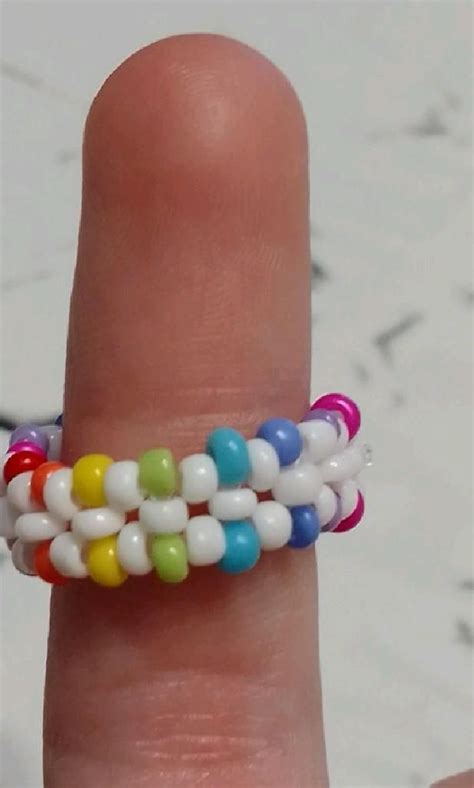 колечки из бисера💍 радужные кольца🌈💍