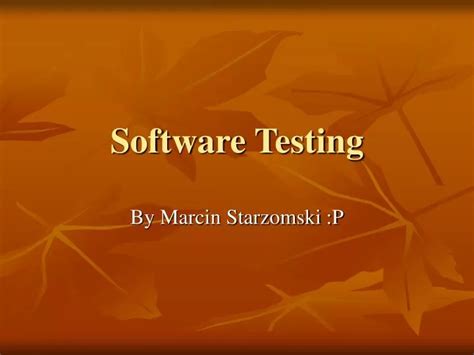 PPT Software Testing PowerPoint Presentation Free Download ID