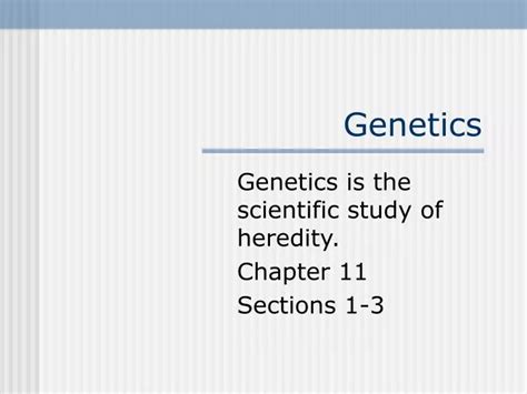 PPT Genetics PowerPoint Presentation Free Download ID