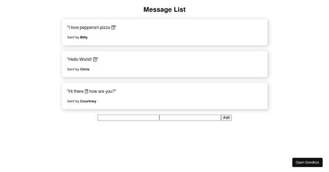 React Functional Component Codesandbox