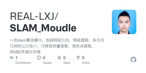 GitHub REAL LXJ SLAM Moudle 一些slam算法模块包括特征检测特征跟踪多视图几何的运动估计线特征的重投影消失点提取RGBD平面检测等