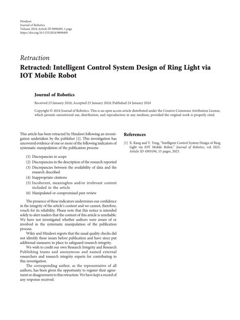 Pdf Retracted Intelligent Control System Design Of Ring Light Via Iot Mobile Robot