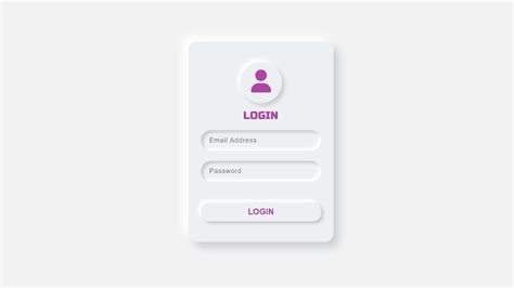 neumorphism login form using html and css youtube