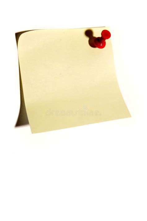 Note Paper And Push Pin Stock Image Image Of Space Curl 6471781