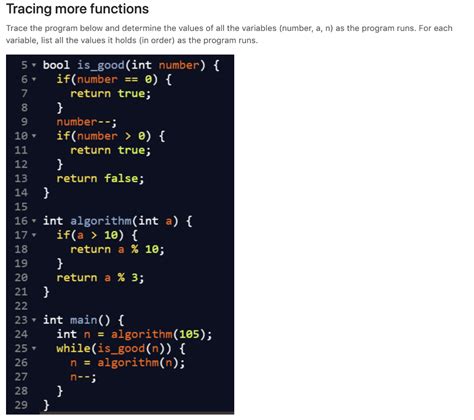 Solved Tracing More Functions Trace The Program Below And