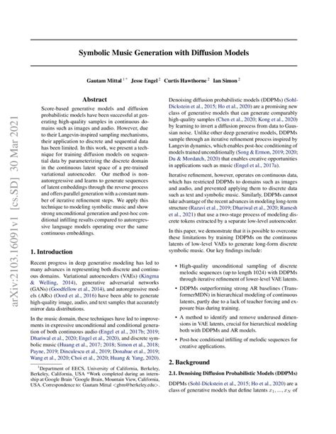 Symbolic Music Generation With Diffusion Models Deepai