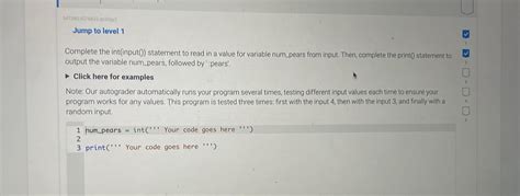 solved 547380 4076832 0×329yjump to level 1complete the