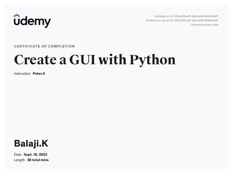 balaji k on linkedin pythongui udemy softwaredevelopment codingjourney