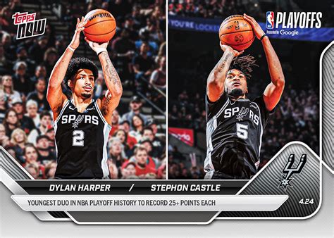 Dylan Harper Stephon Castle 2025 26 Nba Topps Now® Card 274 Pr