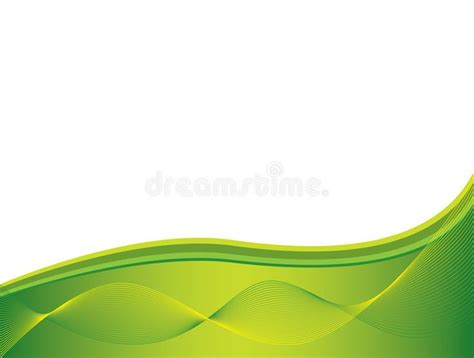 Abstract Green Wave Background