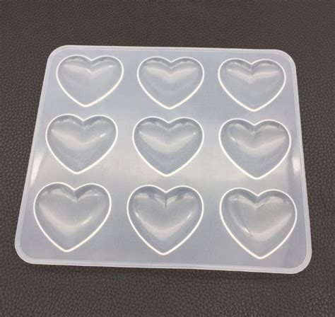 Silicone Resin Molds Silicone Heart Mold Puffy Heart Pendant Etsy