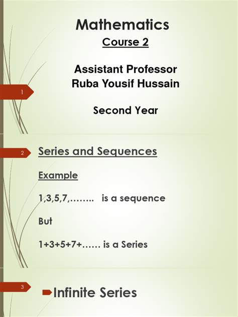 infinite series pdf